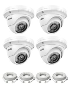 zosi 4pk 5mp add-on poe ip security camera with etherent cables poe dome camera with night vision,ip66 weatherproof, compatible with zosi 4k/5mp nvr(model:zr08en,zr08dn,zr08pn,zr16dk)