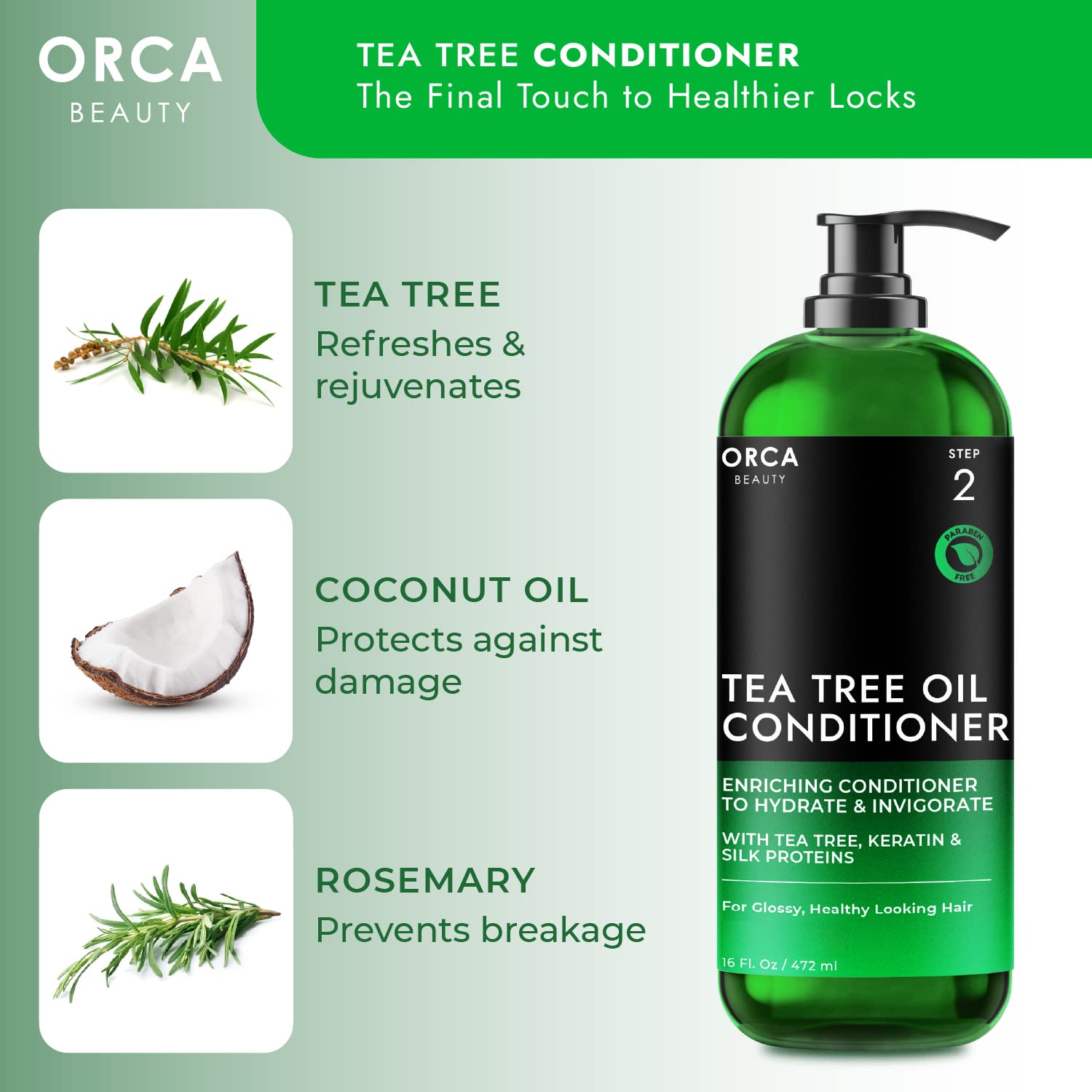 Tea Tree Oil Shampoo and Conditioner Set for Oily Hair, Dry Scalp & Dandruff - 2x16oz for Men & Women