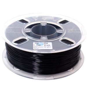 PRILINE TPU Filament,PRILINE High Flow/High Speed Printing 95A TPU Flexible Soft 3D Printer Filament 1KG 1.75mm Spool,Support Fast Printing, Translucent Blue