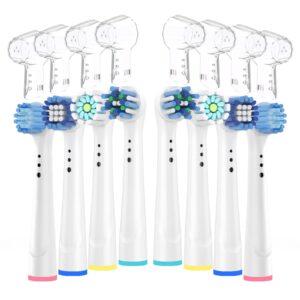 replacement electronic toothbrush heads, 8 count professional precision clean brush refills compatible with 7000/pro 1000/9600/ 5000/3000/8000