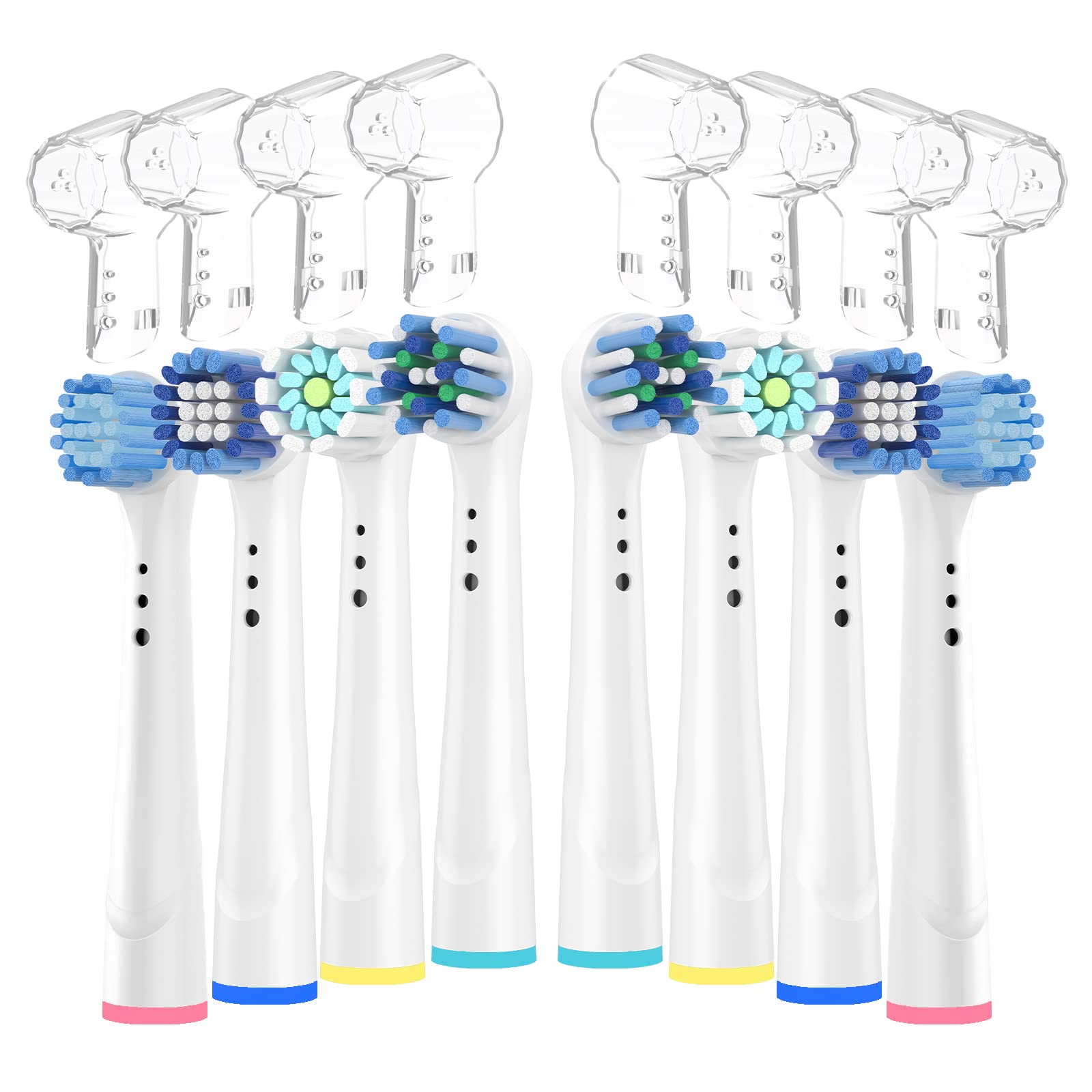 Replacement Electronic Toothbrush Heads, 8 Count Professional Precision Clean Brush Refills Compatible with 7000/Pro 1000/9600/ 5000/3000/8000