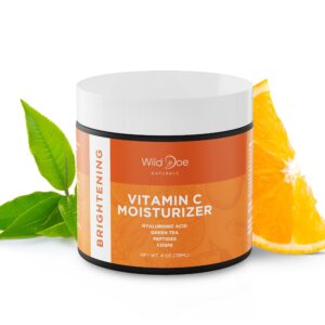 vitamin c face & neck moisturizer - firming eye cream, anti-aging, glowing skin with green tea, hyaluronic acid, vitamin e, jojoba oil 4oz