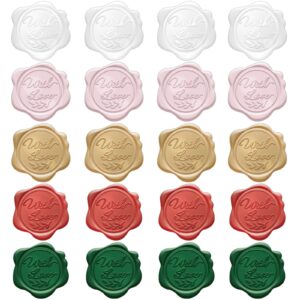 750 pieces valentine's day stickers with love sign 1.18 inch embossed stickers self adhesive labels wax seal stickers for valentines wedding invitation envelope cards party gifts decoration