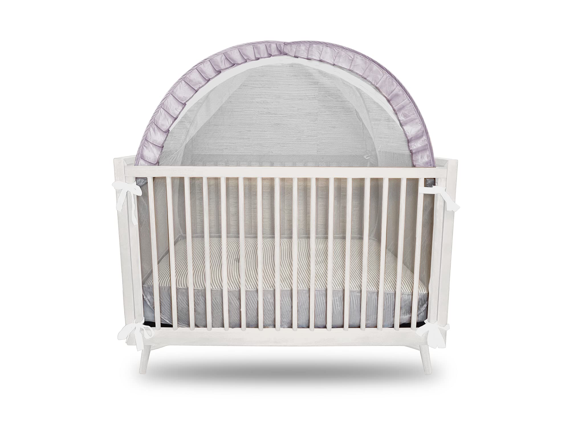 Beyond Home Safety Baby Crib Tent Crib Net to Keep Baby in, Pop Up Crib Tent Canopy Keep Baby from Climbing Out in Grey Unisex, BH-TENT-GREY