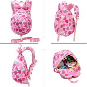 Cusangel Toddler Backpack Leash Detachable Anti-Lost Kid Backpack Safety Leash Kids Mini Travel Bookbag for Girls