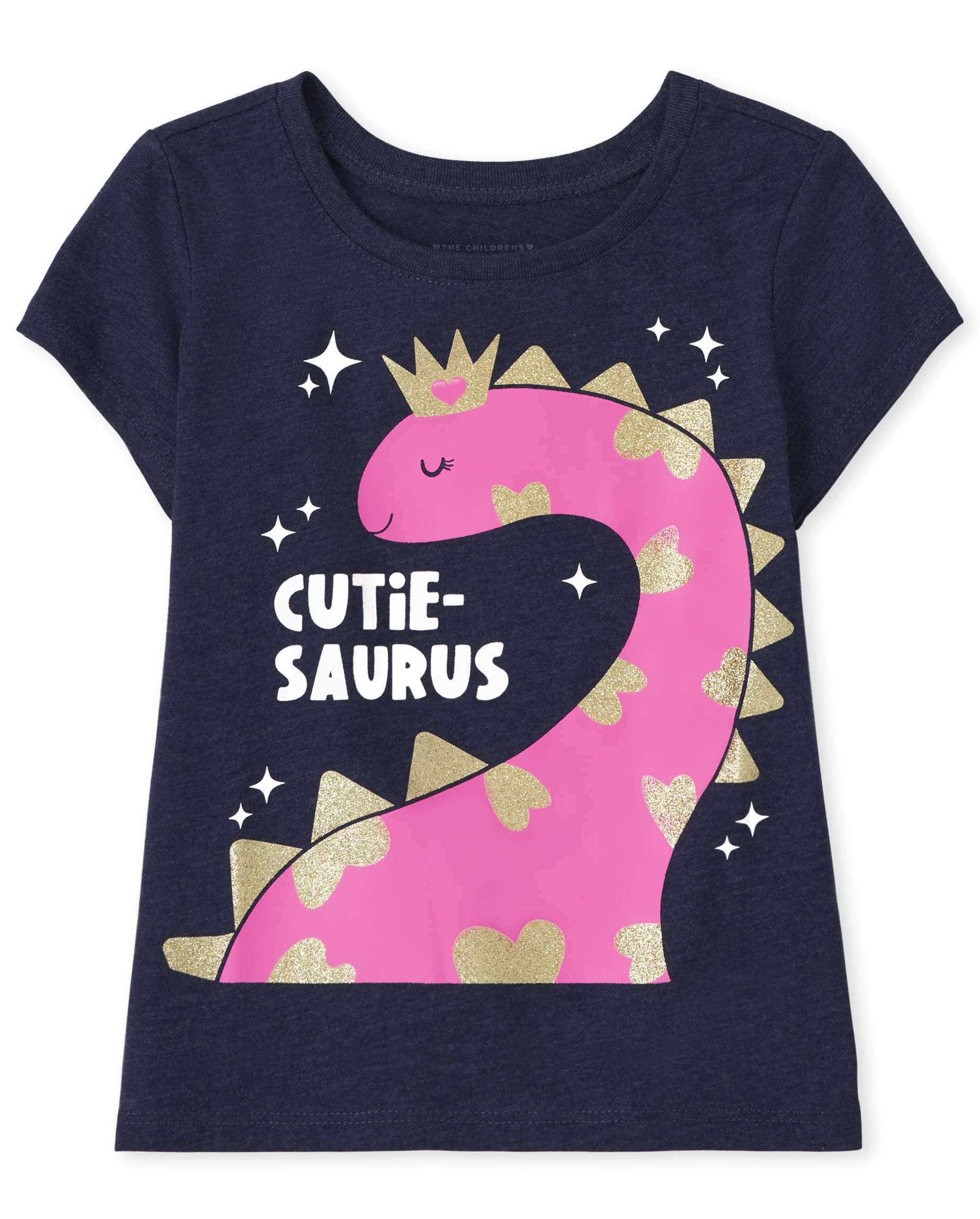 The Children's Place baby girls The Children's Place and Toddler Graphic T-shirt T Shirt, Dino, 12-18 Months US