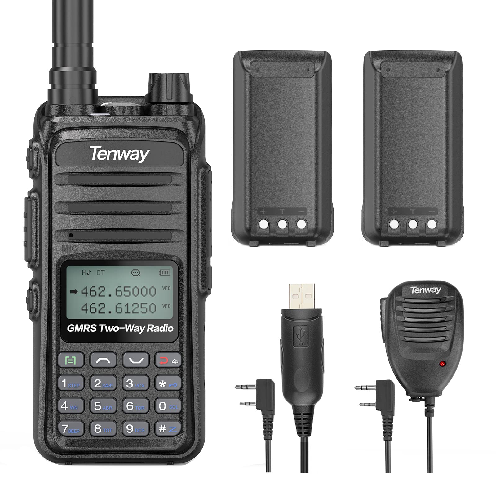 5W Handheld GMRS Two Way Radio with Long Range, Repeater Capable, NOAA Scanning & Display SYNC - Ideal for Off-Road Overlanding