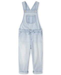 the children's place baby girls the children's place and toddler denim overalls rompers, leighton wash, 5t us