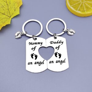 Miscarriage Gift Loss of Baby Gifts Keychain Infant Loss Gifts for Parents Keyring Loss Memorial Gifts Sympathy Gift for Loss of Baby Jewelry Baby Memorial Gift