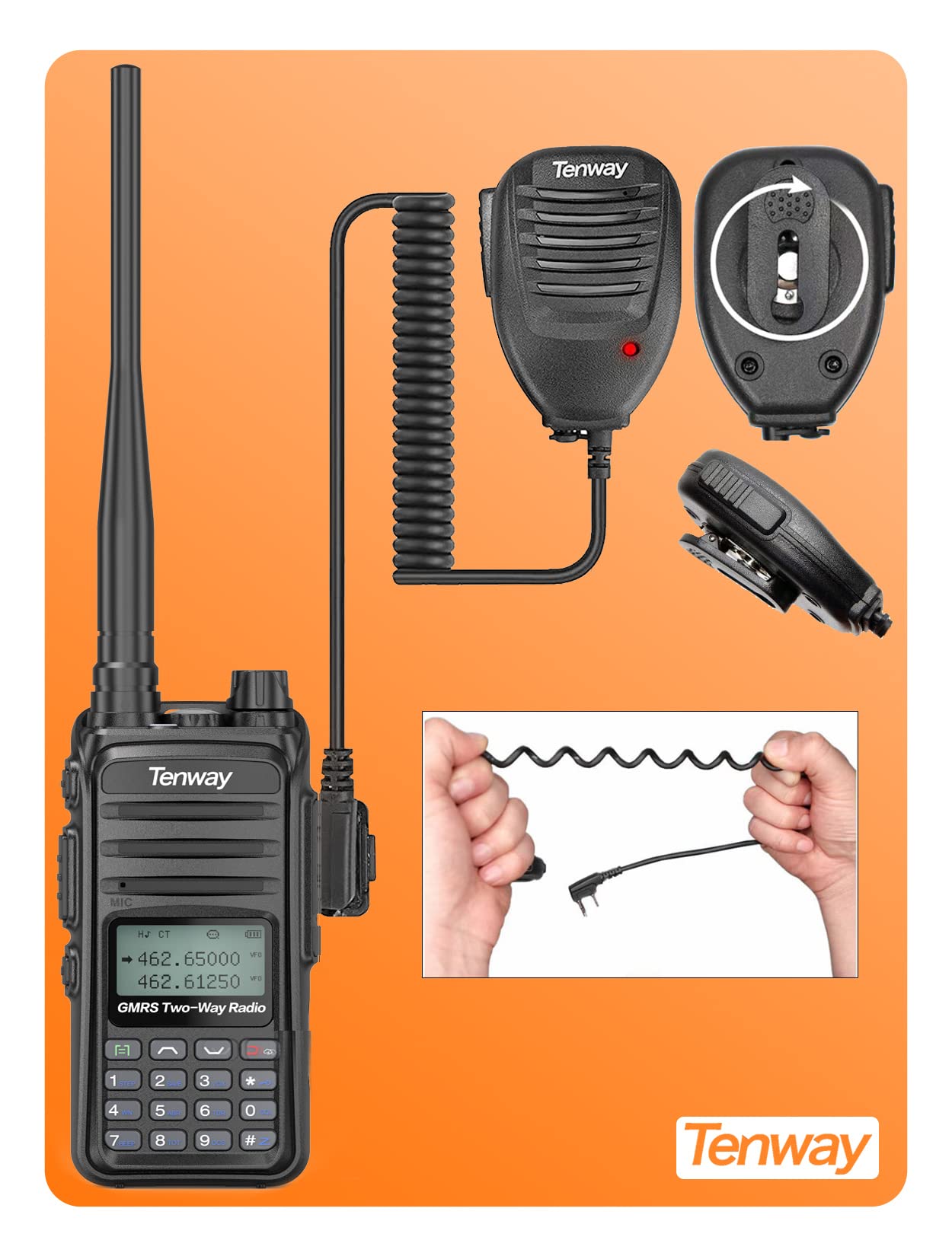 5W Handheld GMRS Two Way Radio with Long Range, Repeater Capable, NOAA Scanning & Display SYNC - Ideal for Off-Road Overlanding