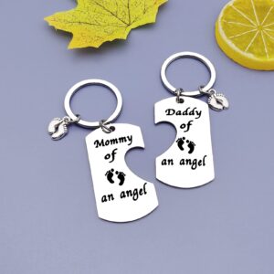 Miscarriage Gift Loss of Baby Gifts Keychain Infant Loss Gifts for Parents Keyring Loss Memorial Gifts Sympathy Gift for Loss of Baby Jewelry Baby Memorial Gift