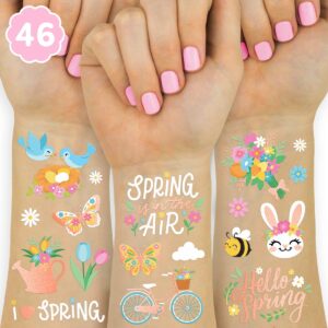 xo, fetti spring easter tattoos - 46 glitter styles | hello spring birthday party supplies, colorful baby shower, butterfly, flowers arts and crafts