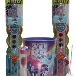 LE Products My Little Pony 4 Piece Oral Hygiene Bundle with Flashing Light Timer Toothbrushes