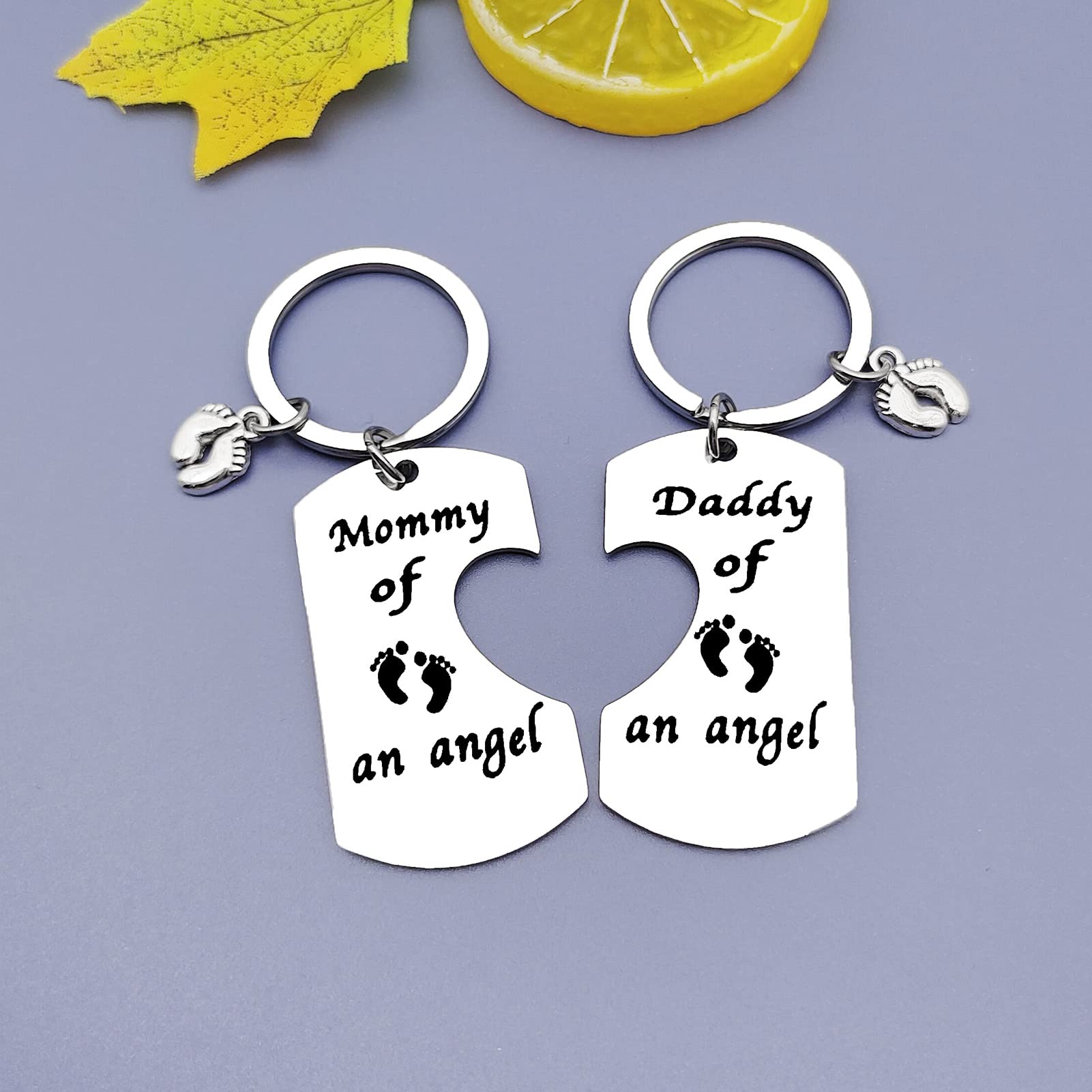 Miscarriage Gift Loss of Baby Gifts Keychain Infant Loss Gifts for Parents Keyring Loss Memorial Gifts Sympathy Gift for Loss of Baby Jewelry Baby Memorial Gift