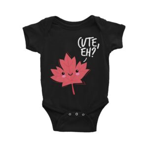 wengbeauty baby canada bodysuit, baby canada outfit, canadian baby bodysuit, maple leaf baby bodysuit, canadian infant bodysuit, canada infant outfit 3 months