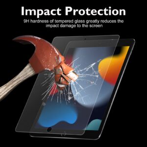 Esanik 2 Pack Like Paper Glass Screen Protector for iPad 9th/8th/7th Generation (10.2-Inch 2021/2020/2019) Tempered Glass 9H PAPERed Screen Protector with Matte Finish for Drawing Writing