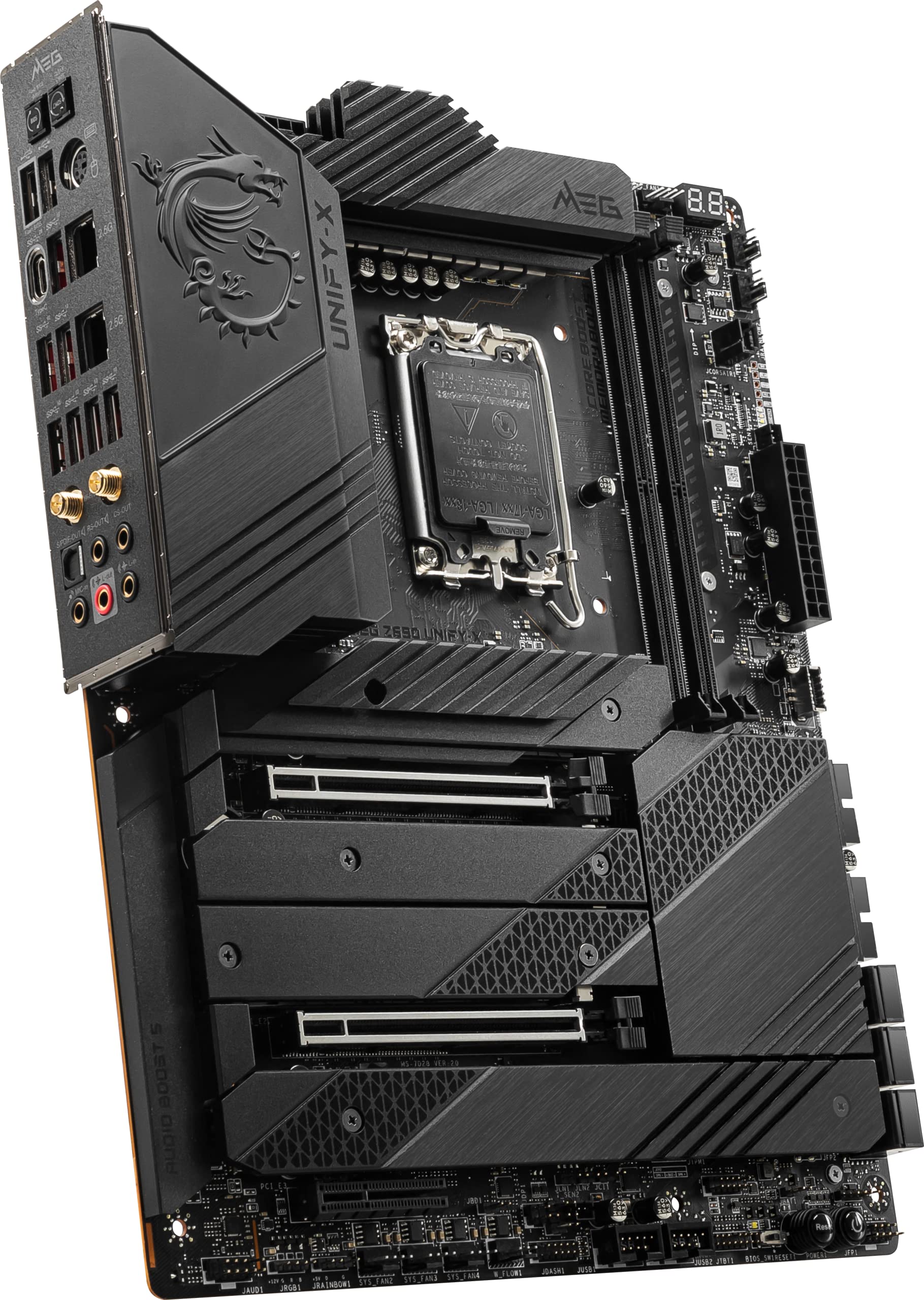 MSI MEG Z690 Unify-X Gaming Motherboard (ATX, 12th Gen Intel Core, LGA 1700 Socket, DDR5, PCIe 5, Dual 2.5G LAN, M.2 Slots, Wi-Fi 6E)