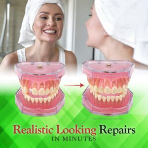 SmileFix Deluxe Dental Repair Kit - Color Matching Compound - Includes Tools - Missing Or Damaged Teeth - Fix Gaps, Broken Teeth - Durable Tooth Repair - Fast & Easy Process