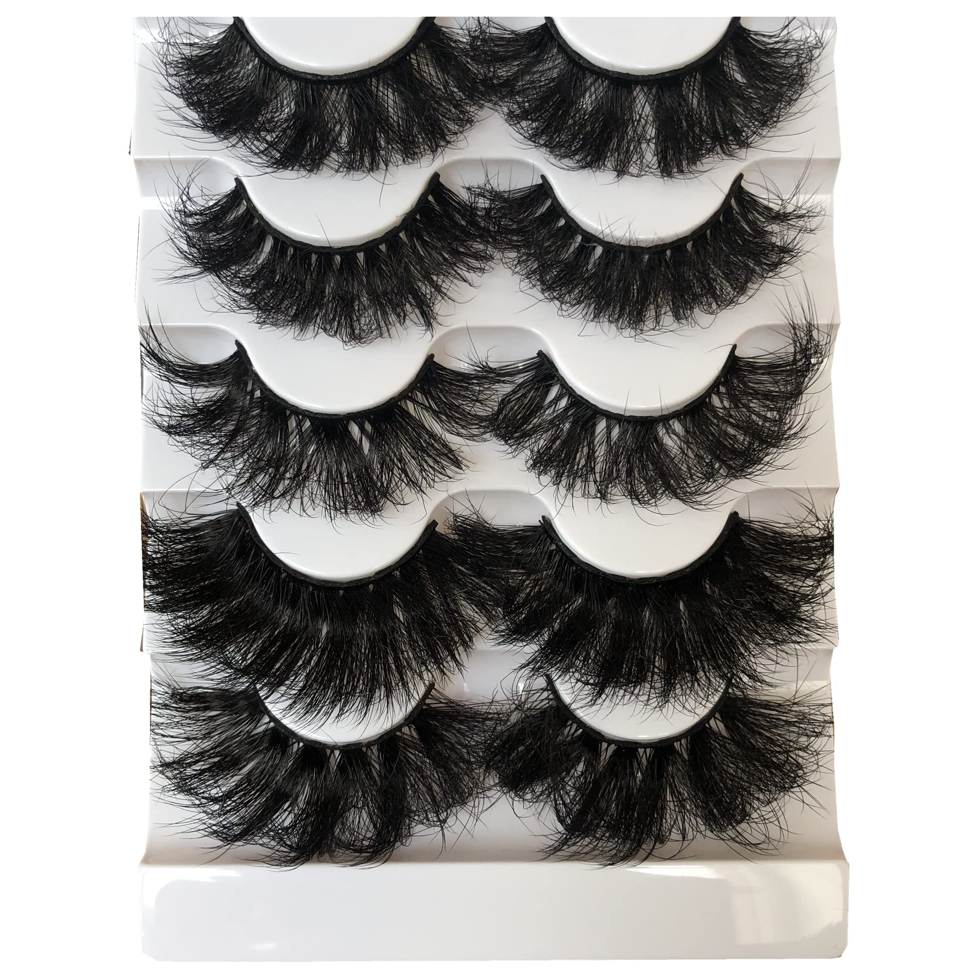 Gmagictobo Lashes False Eyelashes Fluffy Dramatic 3D Faux Mink Lashes Pack Long Thick Volume Soft Strips Fake Eye Lashes 5 Pairs Multipack