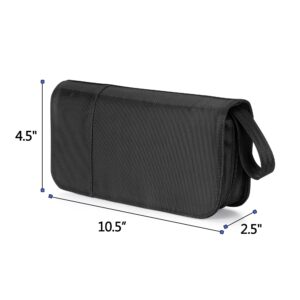 Damero Hard Stethoscope Case Holds 2 Stethoscopes, Stethoscope Carrying Case Compatible with 3M Littmann/ADC/Omron/MDF Stethoscope and Accessories, Black