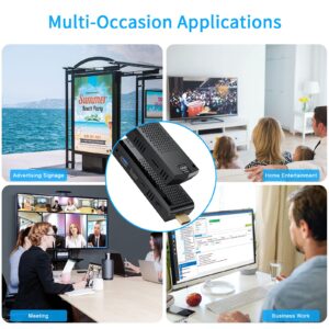 OUVISLITE [Lightweight] Fanless Mini PC Stick - Equip with Atom X5-Z8350 (8GB DDR3L, 128GB eMMC) with Win 10 Pro, Small Form Portable Computer Stick Supports 128GB TF Card, Bluetooth 4.2 and Wi-Fi