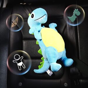 Gaudiutitia Car Pillow for Kids Stuffed Dinosaur Plush Vehicle Shoulder Pads Seat Belt Pillow Seatbelt Pillow for Boys and Girls Headrest Animal Travel Pillow Automobile Interior Accessories