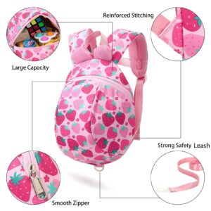 Cusangel Toddler Backpack Leash Detachable Anti-Lost Kid Backpack Safety Leash Kids Mini Travel Bookbag for Girls