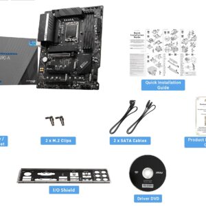 MSI PRO Z690-A ProSeries Motherboard (ATX, 12th Gen Intel Core, LGA 1700 Socket, DDR5, USB 3.2 Gen 2, PCIe 5, 2.5G LAN, M.2 Slots)