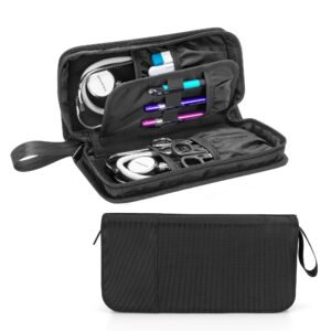 damero hard stethoscope case holds 2 stethoscopes, stethoscope carrying case compatible with 3m littmann/adc/omron/mdf stethoscope and accessories, black