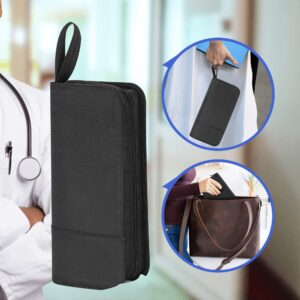 Damero Hard Stethoscope Case Holds 2 Stethoscopes, Stethoscope Carrying Case Compatible with 3M Littmann/ADC/Omron/MDF Stethoscope and Accessories, Black