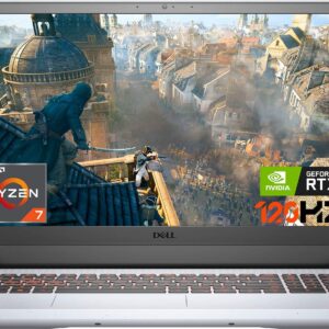 DELL 2021 Newest G15 15.6" 120Hz FHD Gaming Laptop, AMD Ryzen 7 5800H (8 core), NVIDIA GeForce RTX 3050 Ti, 32GB RAM, 1TB PCIe SSD, HDMI, WiFi 6, Backlit KB, Win 10 Home, Phantom Grey with speckles