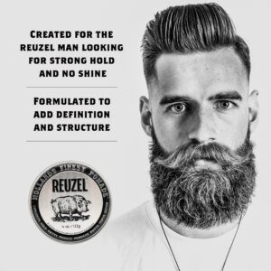 REUZEL Concrete Hold Matte Pomade, Makes Hair Polished, 4 oz