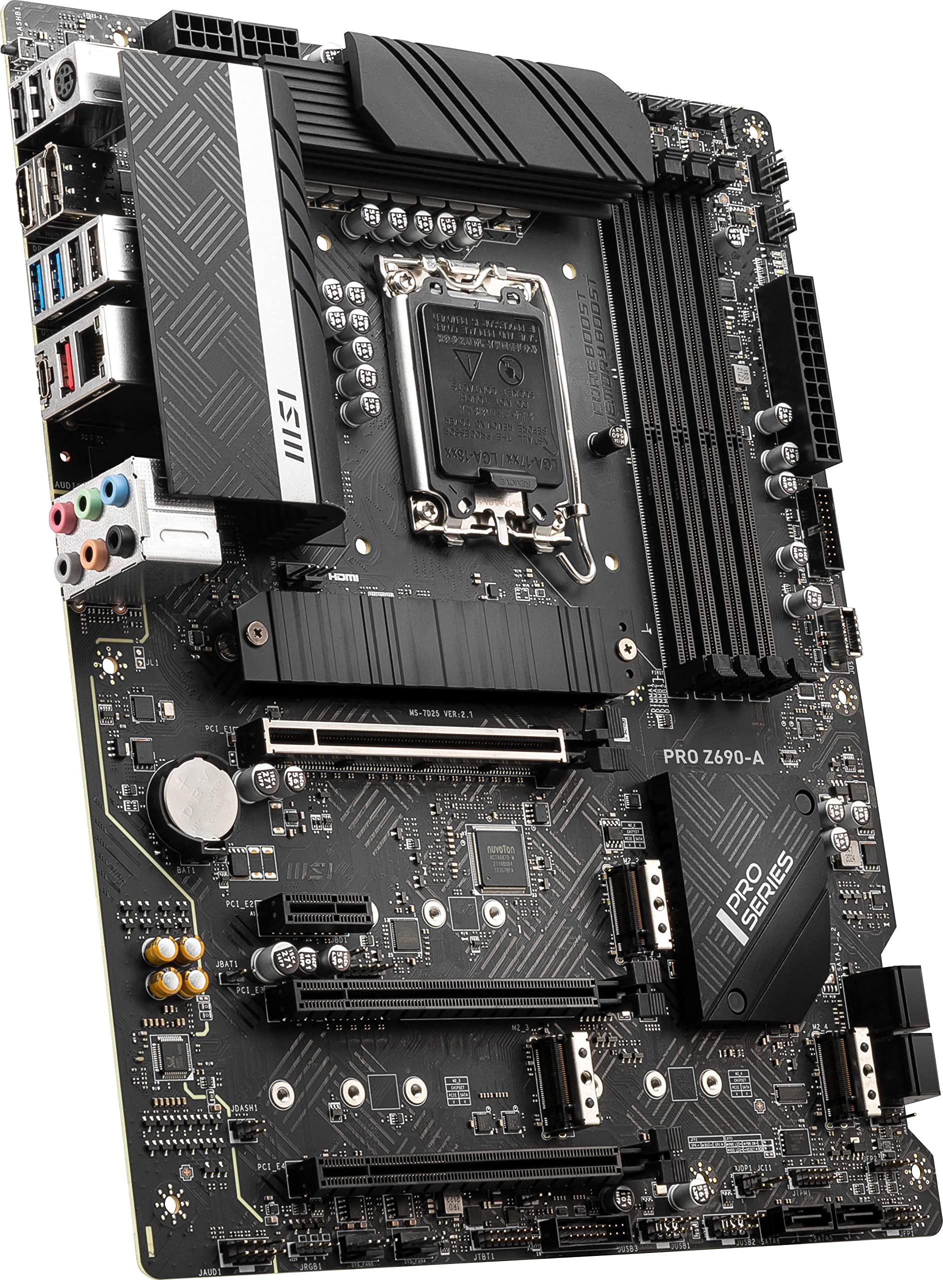 MSI PRO Z690-A ProSeries Motherboard (ATX, 12th Gen Intel Core, LGA 1700 Socket, DDR5, USB 3.2 Gen 2, PCIe 5, 2.5G LAN, M.2 Slots)