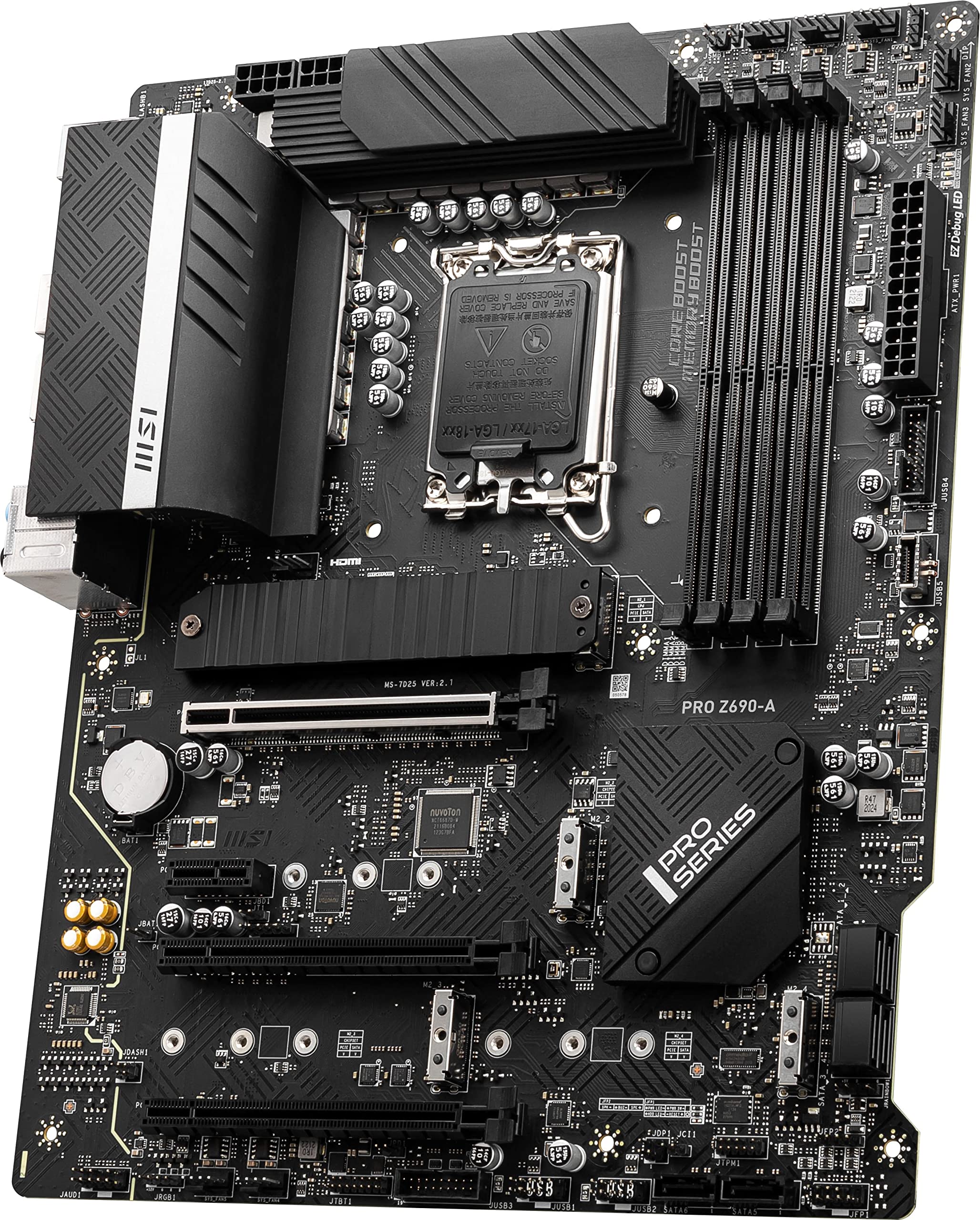 MSI PRO Z690-A ProSeries Motherboard (ATX, 12th Gen Intel Core, LGA 1700 Socket, DDR5, USB 3.2 Gen 2, PCIe 5, 2.5G LAN, M.2 Slots)