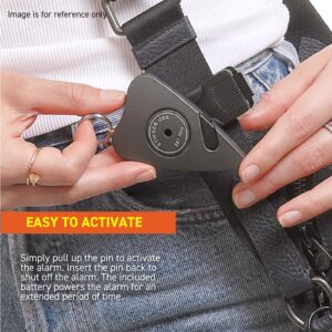 STINGER Stay Away Personal Safety Alarm Car Emergency Escape Tool, Safety Panic Alarm Siren, Glass Breaker, Seatbelt Cutter, Security Device for Women Men Kid (Black Stay-Away)