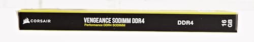 CORSAIR Vengeance SODIMM DDR4 RAM 16GB (1x16GB) 3200MHz CL22-22-22-53 1.2V Intel AMD Laptop Notebook Memory - Black (CMSX16GX4M1A3200C22)