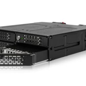 ICY DOCK ToughArmor MB720MK-B V2 Full Metal 4 Bay M.2 NVMe SSD PCIe 4.0 Mobile Rack for External 5.25" Drive Bay Black 1.6"x5.7"x7.2"