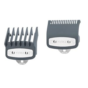 yinke clipper guards for wahl clippers trimmer, premium guard with metal clip, 2 cutting lengths 1/16 in (1.5 mm) & 3/16 in (4.5 mm), fits most full size wahl clipper (pack of 2)