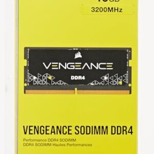 CORSAIR Vengeance SODIMM DDR4 RAM 16GB (1x16GB) 3200MHz CL22-22-22-53 1.2V Intel AMD Laptop Notebook Memory - Black (CMSX16GX4M1A3200C22)