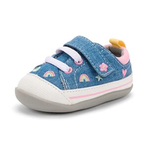 see kai run - stevie ii first walker shoe for infants, chambray/happy, infant 6