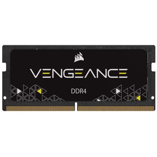 CORSAIR Vengeance SODIMM DDR4 RAM 16GB (1x16GB) 3200MHz CL22-22-22-53 1.2V Intel AMD Laptop Notebook Memory - Black (CMSX16GX4M1A3200C22)