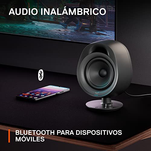 SteelSeries Arena 3 2.0 Desktop Gaming Speakers - Immersive Audio, On-Speaker Controls, 4" Drivers - Wired & Bluetooth - PC, Mac, Mobile