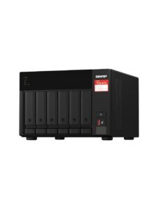 qnap tvs-675-8g-us 6 bay high-speed desktop nas with zhaoxin kx-u6580 8-core cpu, 8gb ddr4 memory and 2.5gbe (2.5g/1g/100m) network connectivity (diskless)