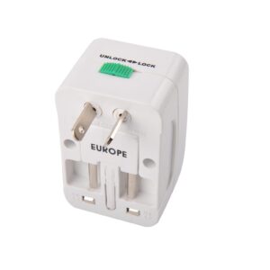 NA Worldtrip Plug Global Universal Travel Adapter for 220+ Countries, International Power Charger, European Adapter, Wall Charger Power Plug for USA EU UK AUS