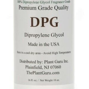 Plant Guru Dipropylene Glycol DPG 16 fl. oz. - Fragrance Grade Carrier Oil - Great for Incense Making, Perfume and Body Oils.