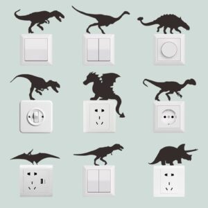 dinosaur light switch decal sticker,cute dinosaurs bedroom wall sticker peel & stick cartoon wall art home decor stickers