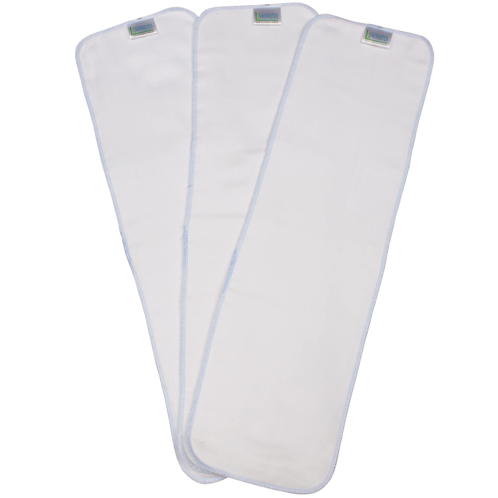 Leak Master Cotton Gauze Reusable Adult Diaper Inserts/Bosters - 3 Pack - Size M/L - Inserts Increase Overall Absorbency