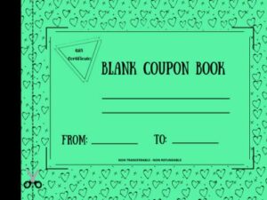 blank coupon book: perfect gift - blank coupon booklet to fill in - 20 blank coupon for diy gift certificate voucher