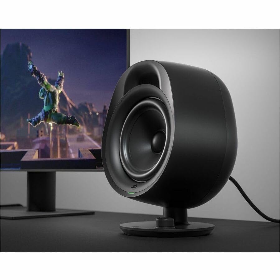 SteelSeries Arena 3 2.0 Desktop Gaming Speakers - Immersive Audio, On-Speaker Controls, 4" Drivers - Wired & Bluetooth - PC, Mac, Mobile