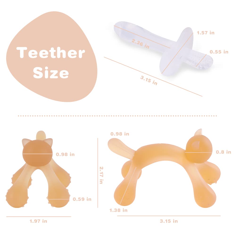 Baby Teething Toys (Brown White)